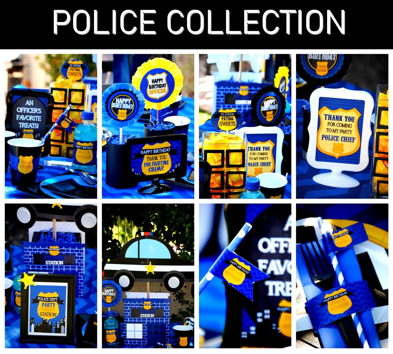 POLICE Party Police Officer Birthday Cop Party Boy - Etsy