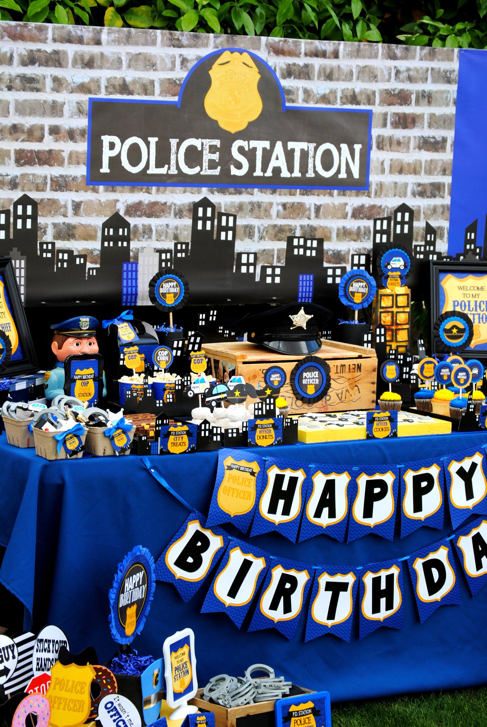 Police POP CORN LABELS Police Party Police Officer | Etsy