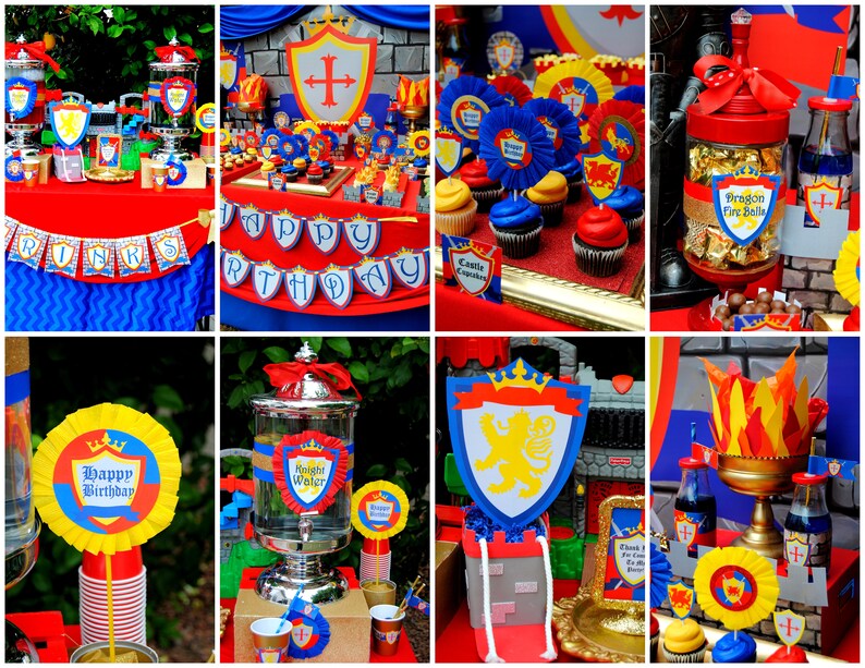 KNIGHT Party SIGNS Knight Birthday Birthday Party | Etsy