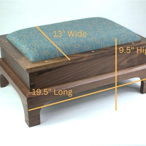 Expertly Handcrafted Footstool, Sturdy Walnut or Cherry Hardwood ...