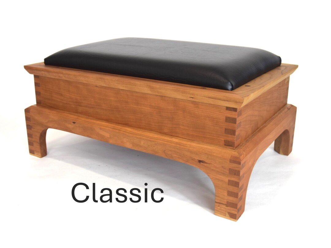 Expertly Handcrafted Footstool, Sturdy Walnut or Cherry Hardwood ...