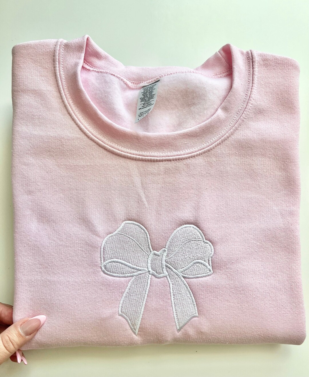 Bow Crew | Coquette | Sweater | Girl Pink | - Etsy
