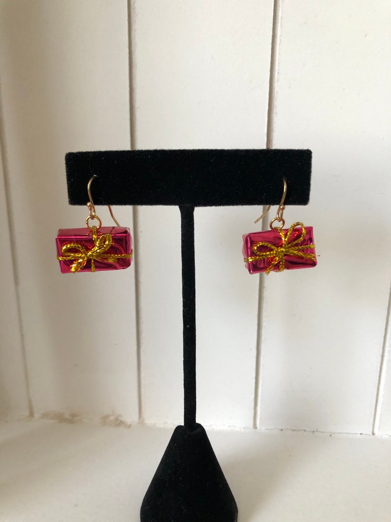 Hand Made Red Wrapped Christmas Present Earrings - Etsy Australia