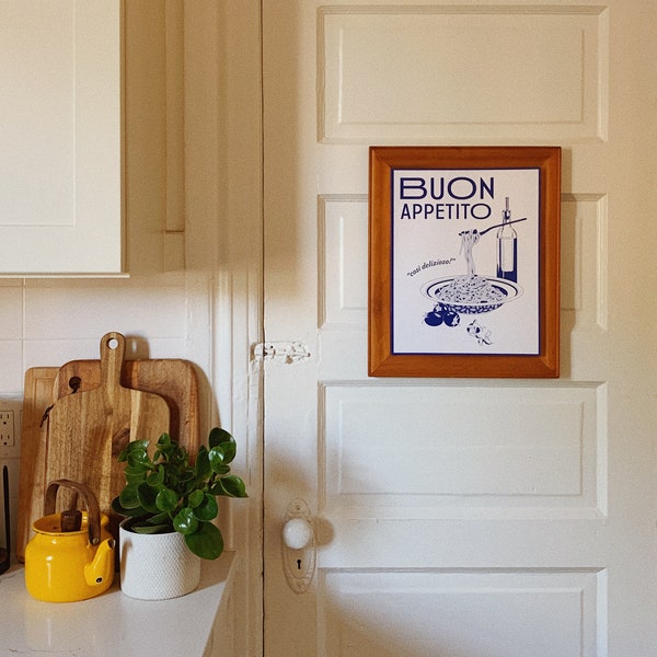 Blue Food Print - Etsy