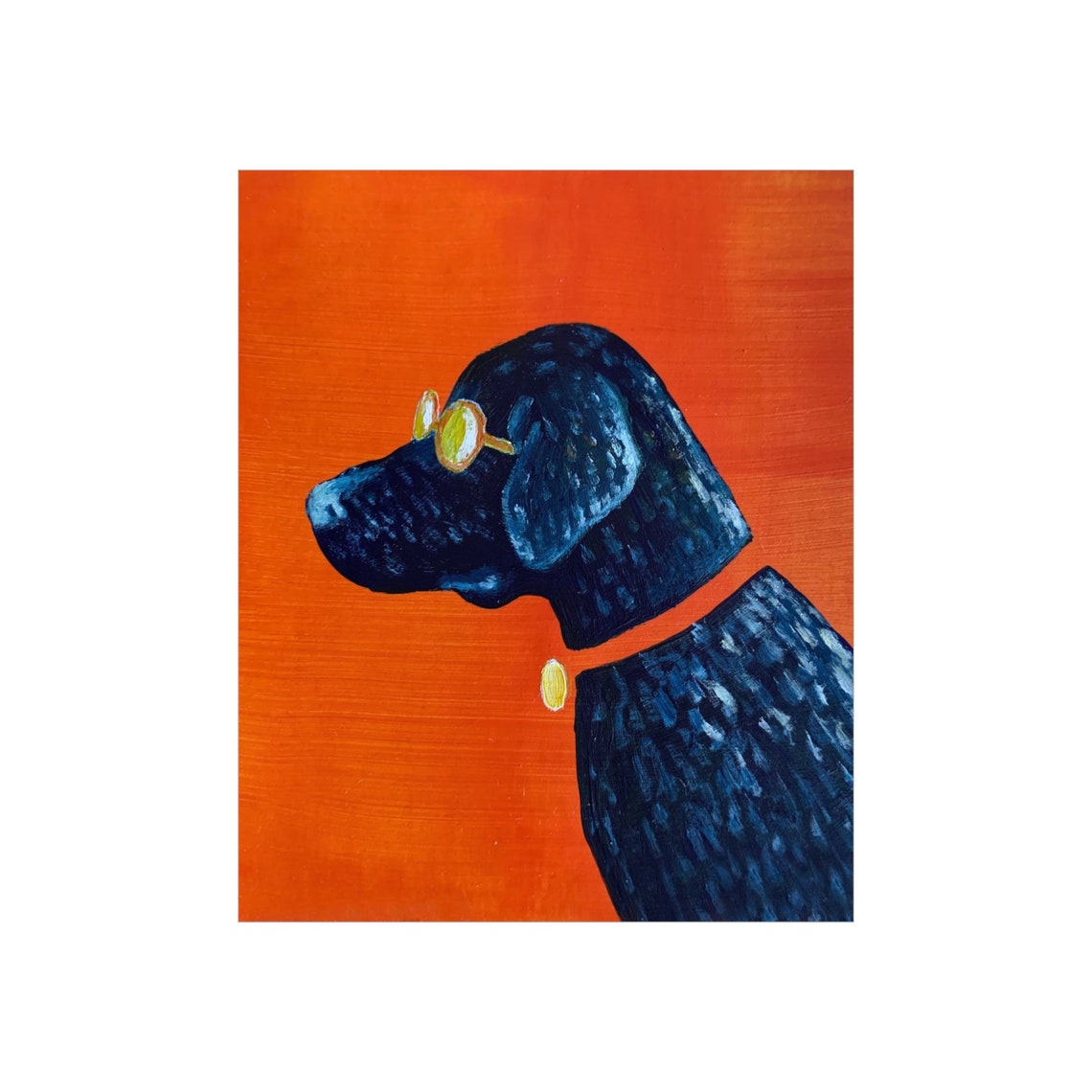Jazz Dog, Hand-painted, Funky Animal Print, Dog Poster, Black Lab Wall ...