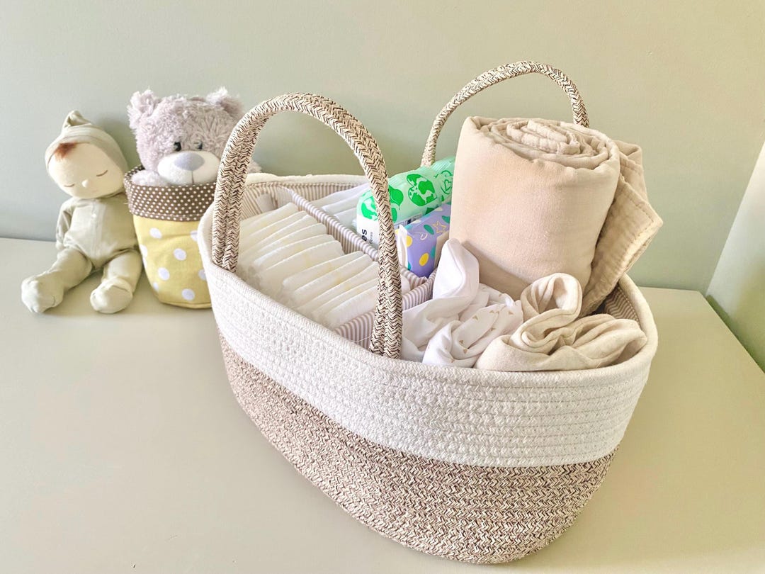 Nappy Caddy | Organiser | Cotton Rope Storage Basket - Etsy