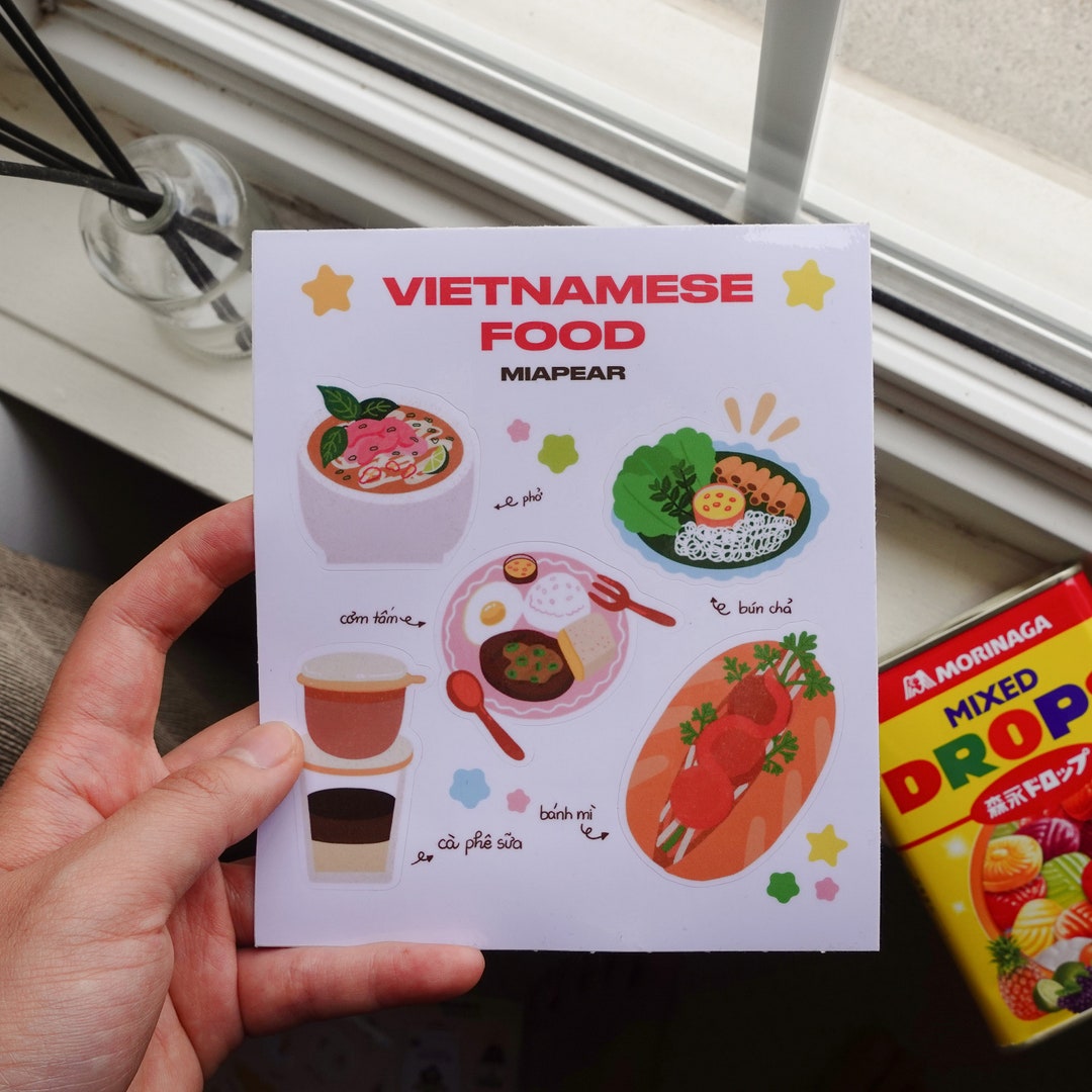 Vietnamese Food Sticker Sheet | Super Gloss | Bujo Stickers | Com Tam ...