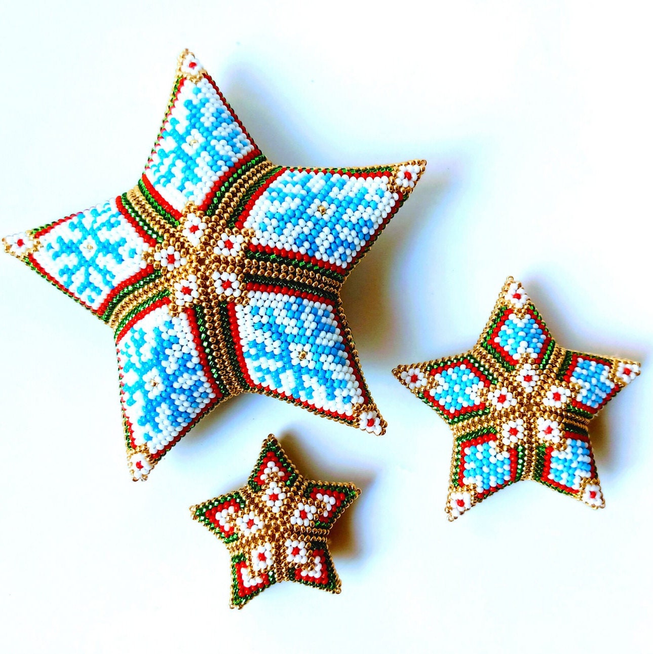 Ebook 3D Peyote Beading Star 15 Patterns Collection Full | Etsy