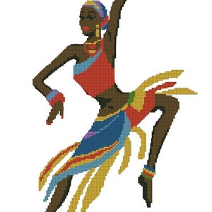 Cross Stitch Pattern Black Girl DIGITAL File African American Art Black ...