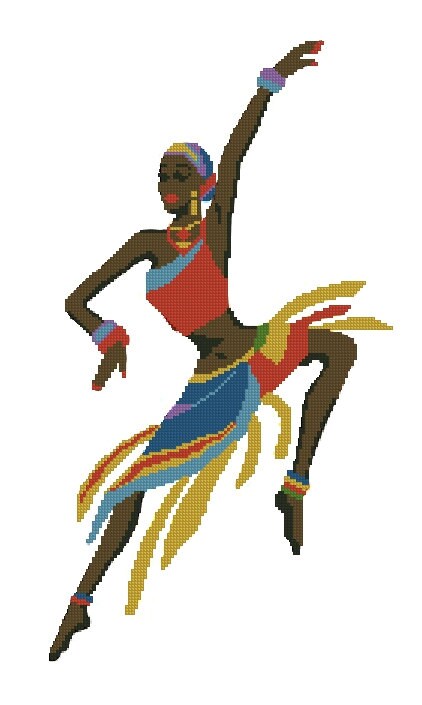 Cross Stitch Pattern Black Girl DIGITAL File African American Art Black ...