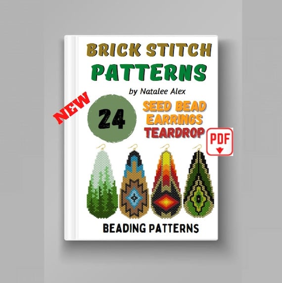 E-book Brick Stitch Earrings Patterns 24 New Collection Seed - Etsy