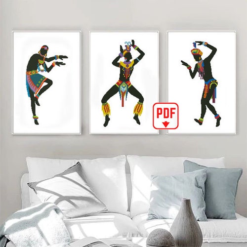 Cross Stitch Pattern Black Girl DIGITAL File African American | Etsy