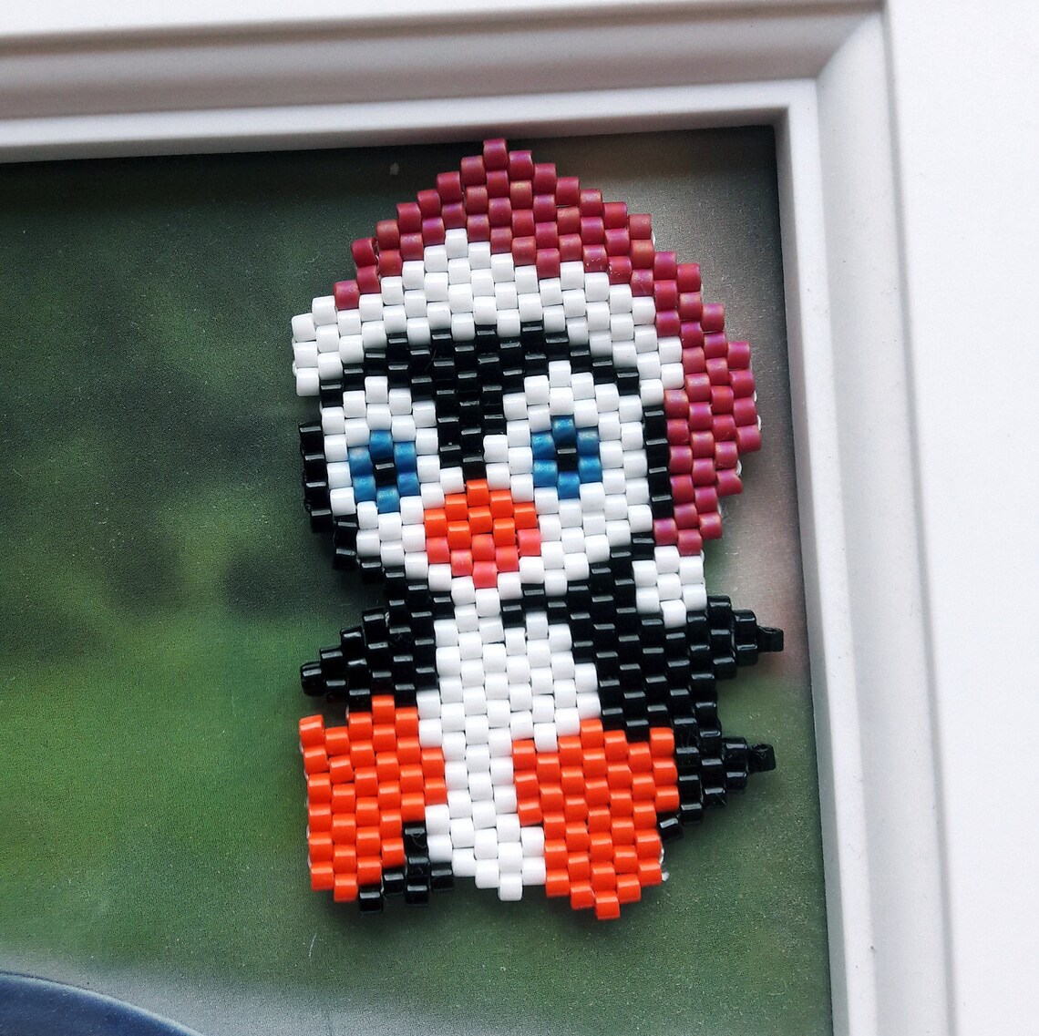 Brick Stitch Earrings Pattern Beaded Keychain Penguin Car | Etsy