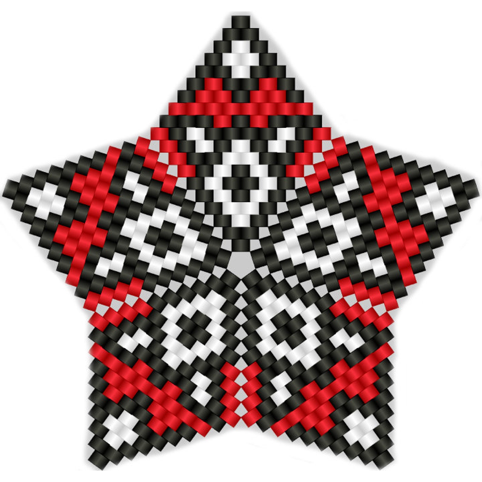 3D Peyote Star Beading Pattern Trio Native American Style | Etsy