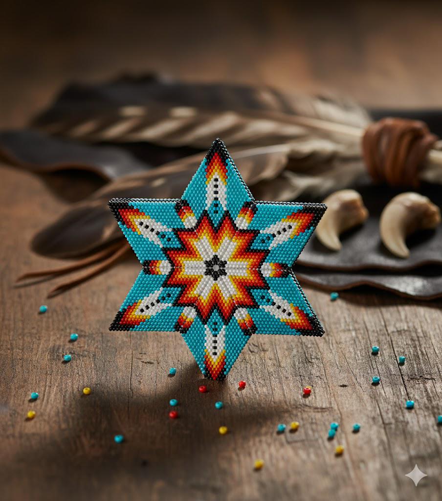3D Peyote Star Beading Pattern Native American Style Romb Hexagonal PDF ...