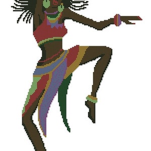 Cross Stitch Pattern Black Girl DIGITAL File African American Art Black ...
