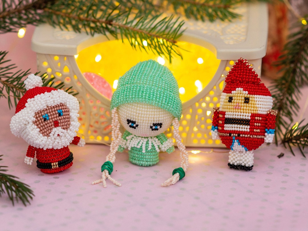Beading Pattern Christmas Set Santa, Snow Maiden & Nutcracker 3d ...
