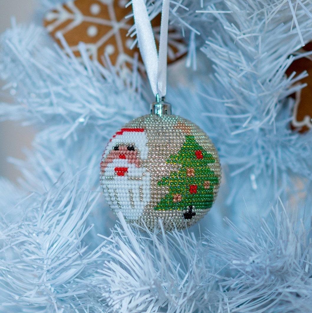 Bead Loom Patterns Christmas Bead Ball Santa Claus Beading | Etsy