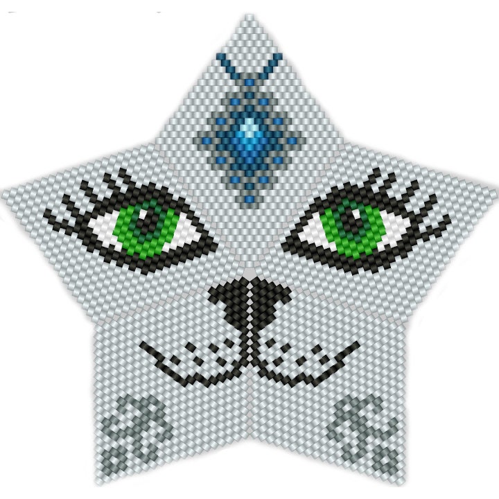 3D Peyote Star Beading Pattern Cute Muzzle Full Tutorial for | Etsy