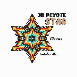 3D Peyote Star Beading Pattern Native American Style Romb Hexagonal PDF ...