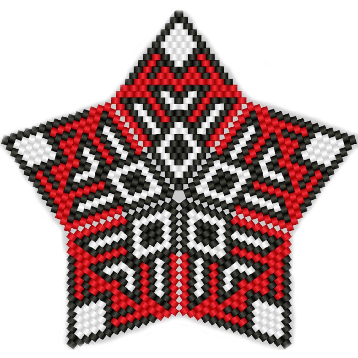 3D Peyote Star Beading Pattern Trio Native American Style | Etsy