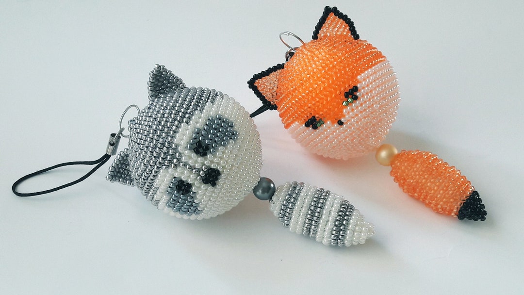 Beading Pattern Amigurumi Pattern Loom Square Stitch Beaded Keychain ...