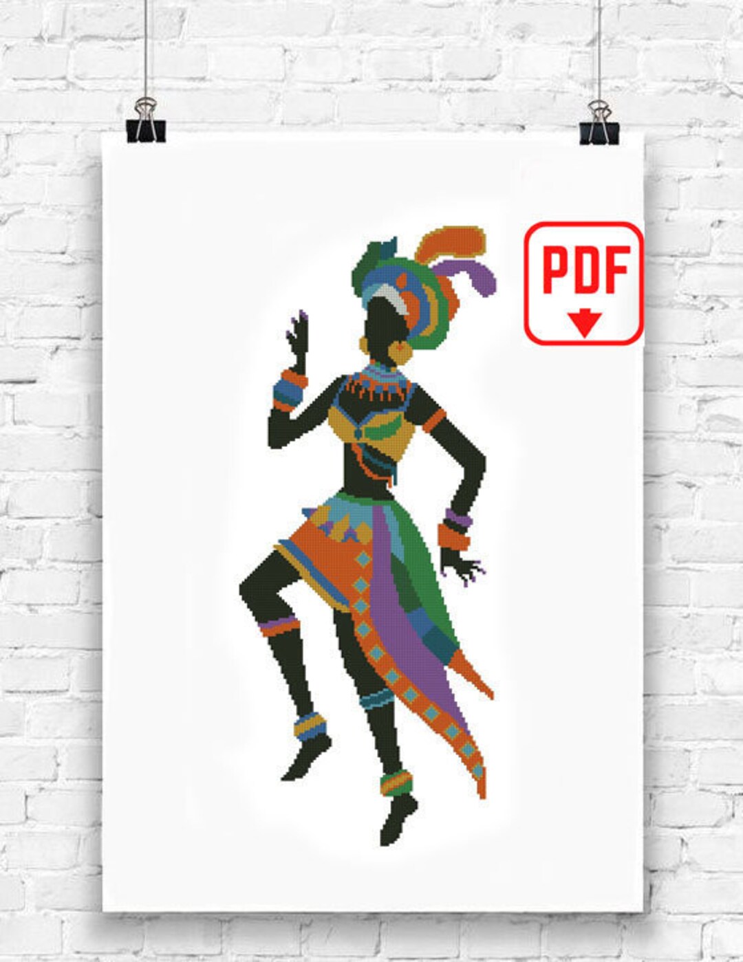 Cross Stitch Pattern Black Girl DIGITAL File African American Art Black ...