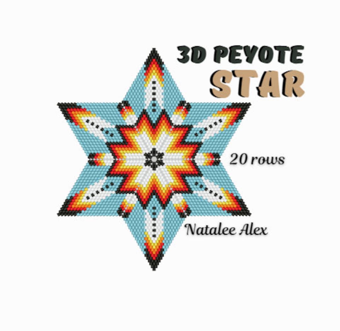 3D Peyote Star Beading Pattern Native American Style Romb Hexagonal PDF ...