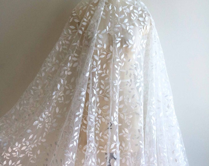 M012 Leaf Lace Fabric Lace Fabric for Wedding Dress Lace - Etsy