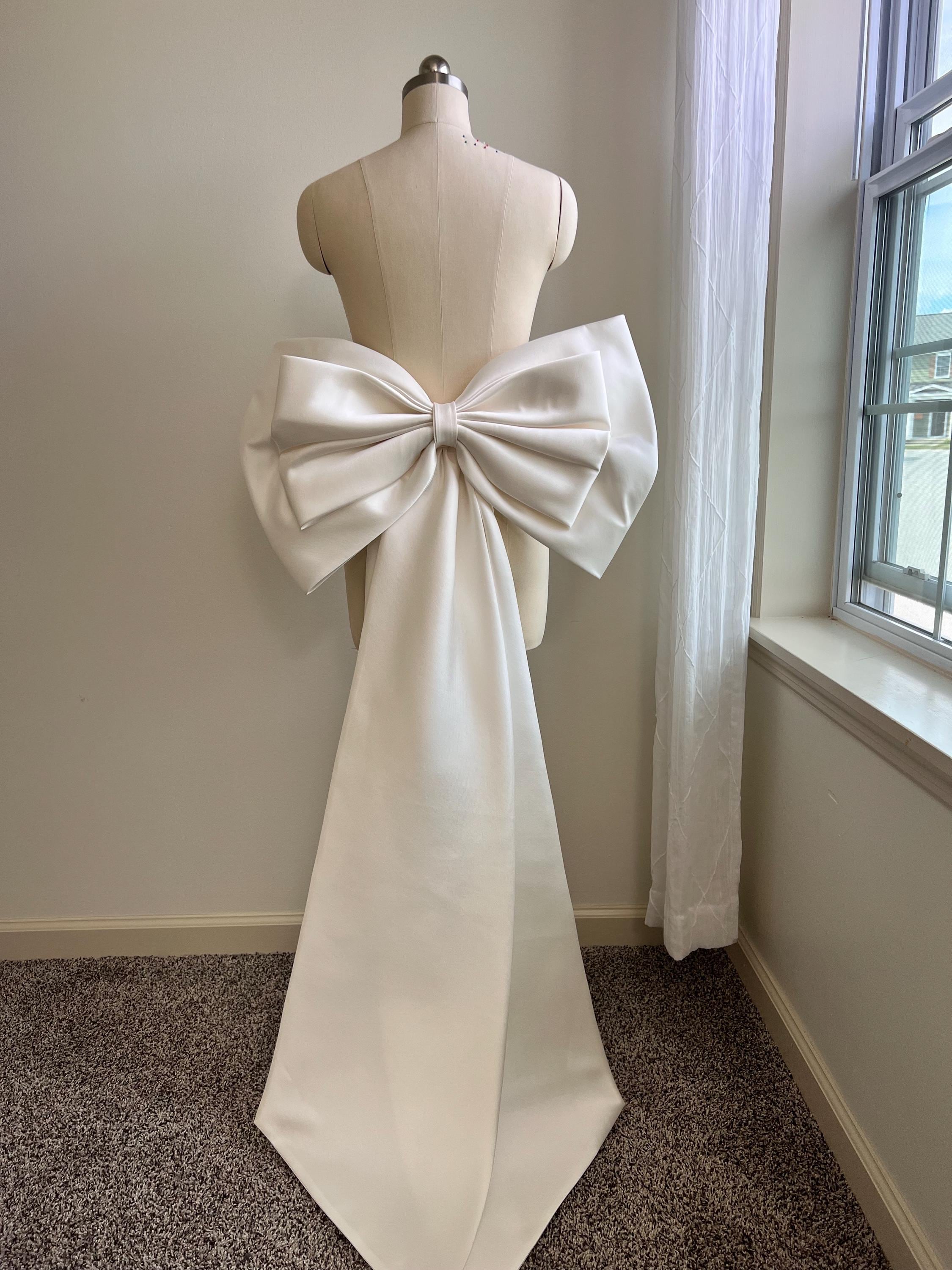 Detachable Bow for Wedding Dress Large, Oversize Mikado Bow, Bridal ...