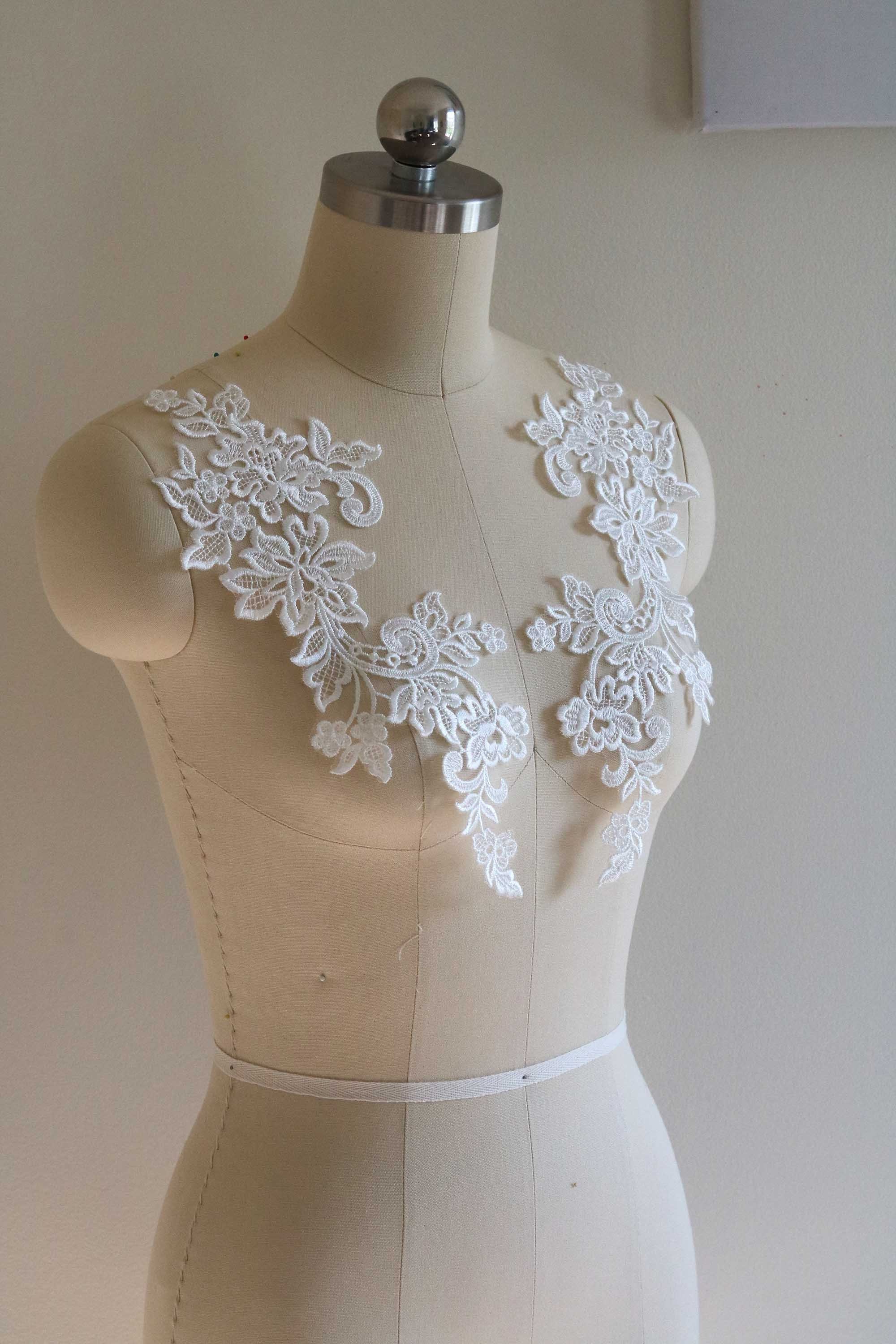 2144 Lace Applique Light Ivory Lace Applique Lace Applique | Etsy