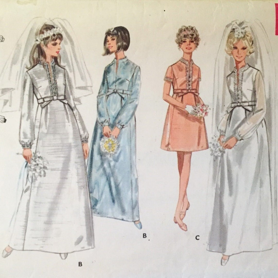 Butterick 5284 Vintage Late 60s Early 70s Sewing Pattern for Low Empire ...