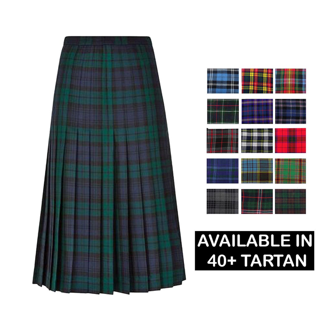 Scottish Classic Maxi Length KILTED SKIRT - Ladies Skirt - Custom Made ...