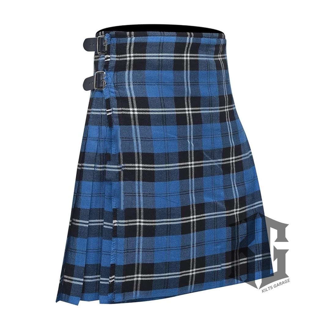 Blue Ramsay Tartan Kilt: Handmade Scottish 8 Yard Highlander Kilt - Etsy