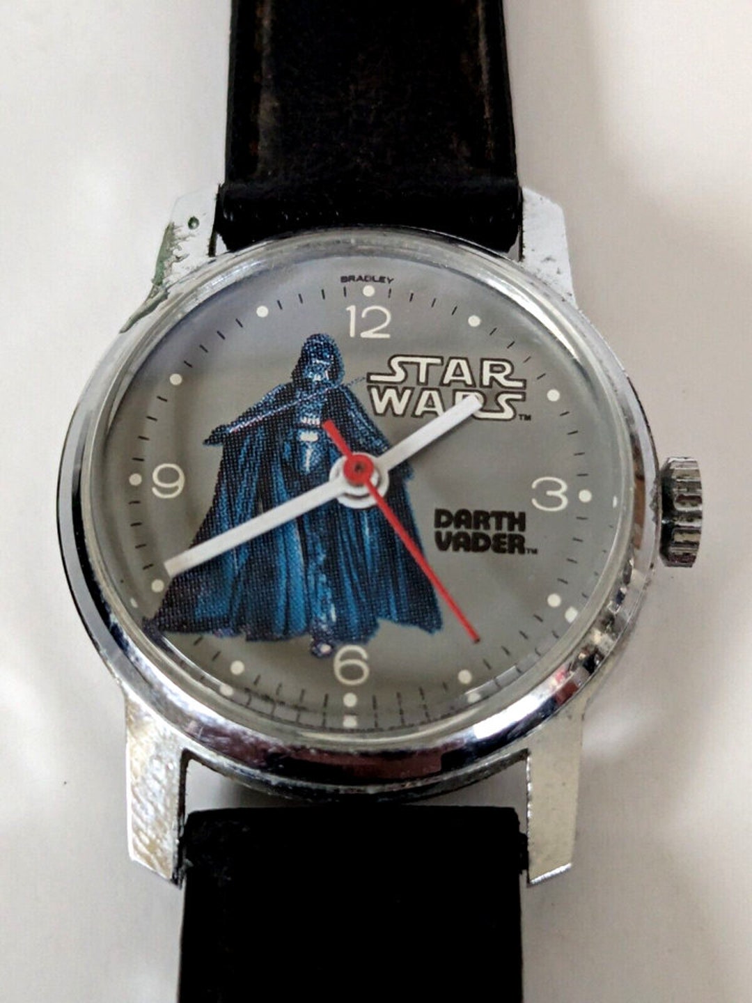 Vintage 1977 Bradley Star Wars Darth Vader Mechanical Wind up Wrist ...