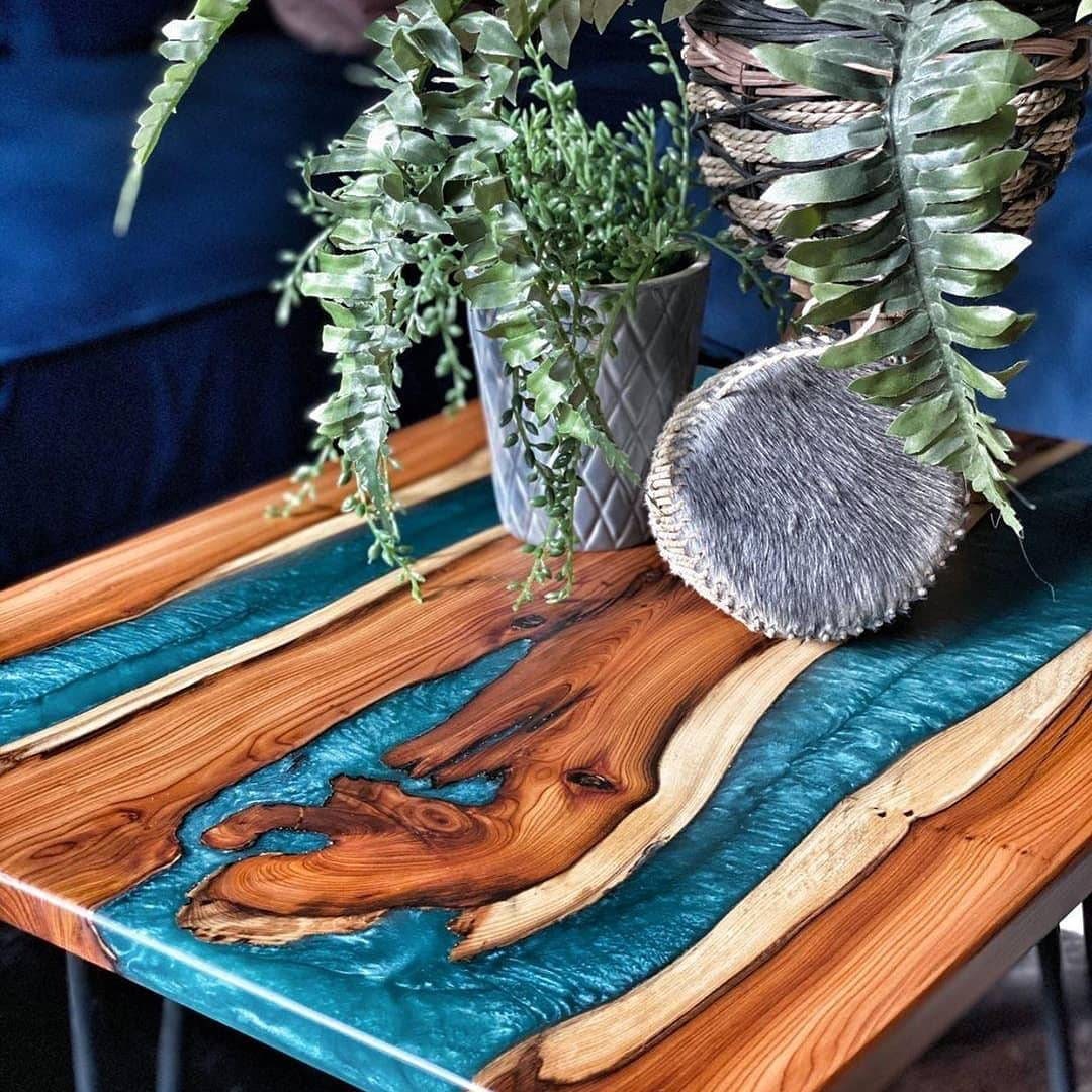 Handcrafted Resin River Coffee Table Bespoke River Coffee Tables ...