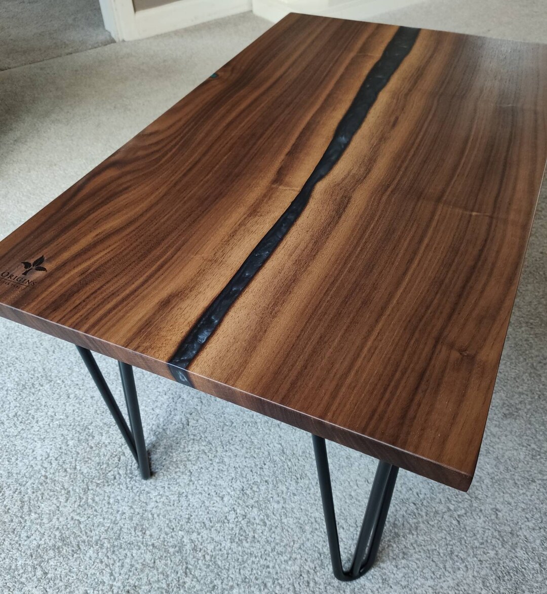 Black Walnut Resin River Coffee Tables Made to Order - Etsy