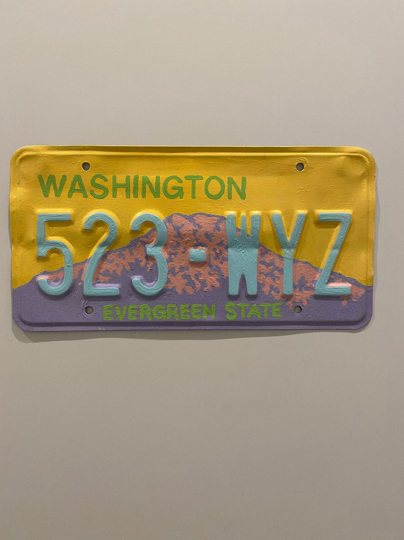 Painted Decorative License Plate | Etsy