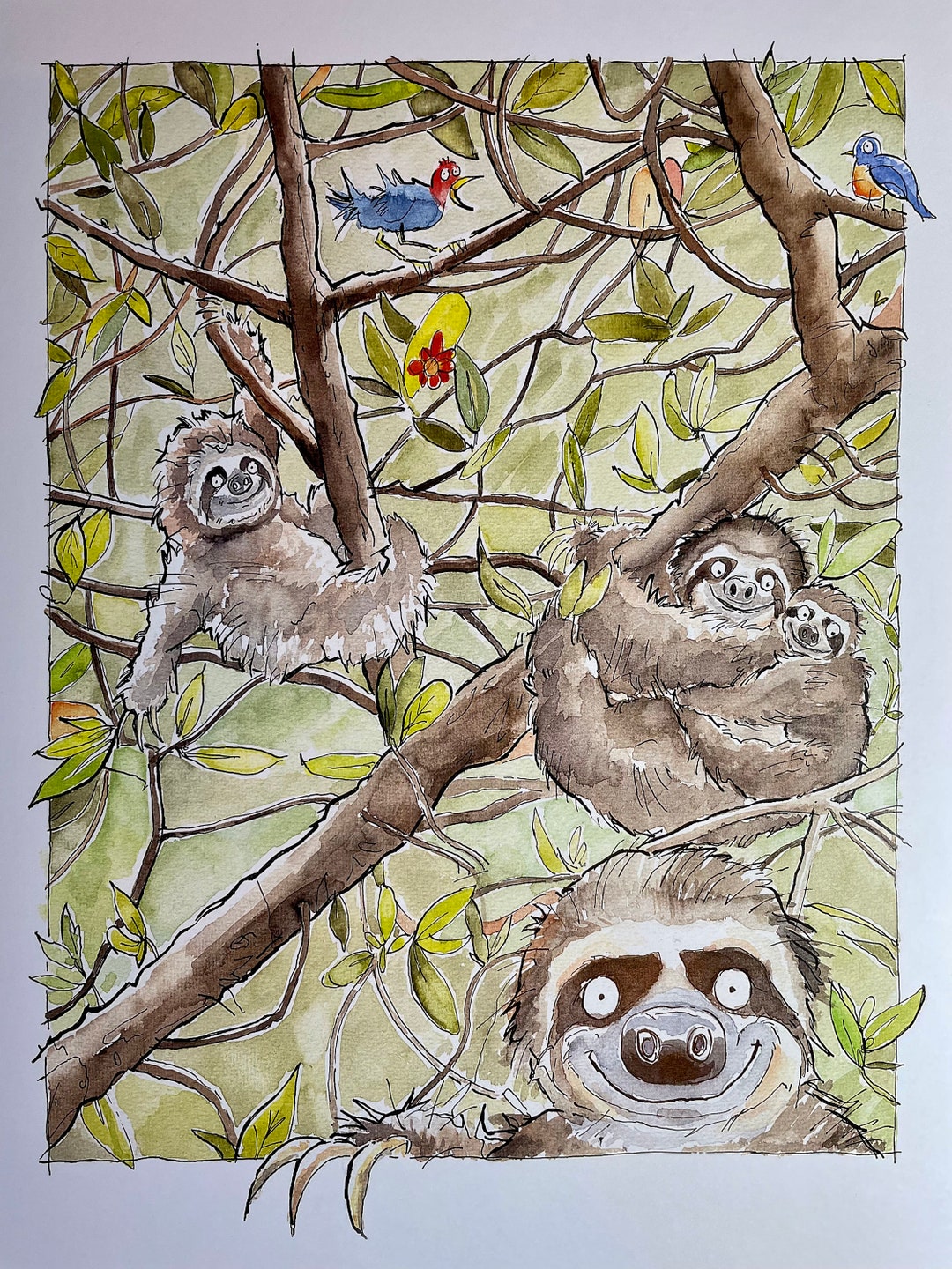 The Sloths A3 Sized Quality Print - Etsy