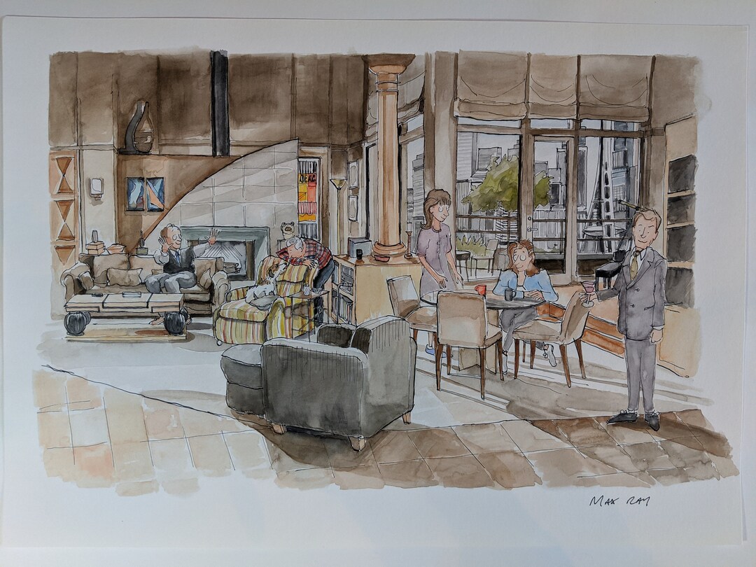 Sherry Niles signed Giclee Print Inspired by the Hit Show Frasier - Etsy