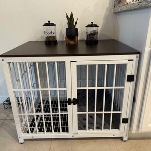 Stylish Wooden-top Dog Kennel With Metal Frame and Three Doors ...