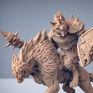 Gnoll Rider V1 Premium Dnd Miniature Mini Fighter Warrior | Resin 3D ...