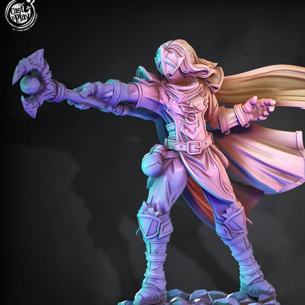 3d Printed Female Wizard - Etsy