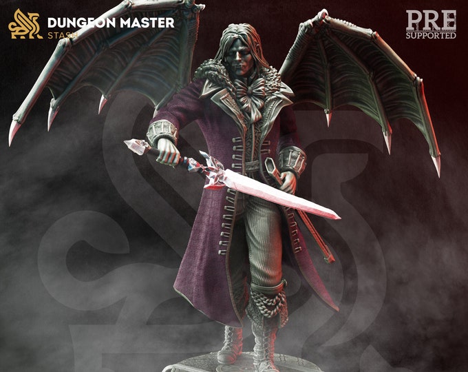 Vampire Lord Premium Dnd Miniature Mini | Resin 3D Printed | Vampire ...