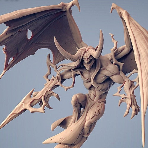 Multi-armed Demon Premium 3D Printed Tabletop Miniatures - Etsy