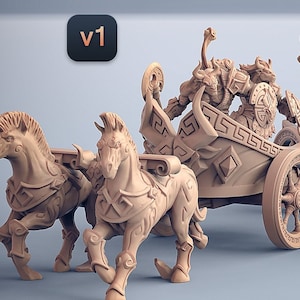 Minotaur Paladin Chariots Premium Dnd Miniature Mini | 28mm 32mm up to ...