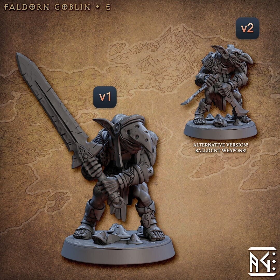 Goblin Warrior E Premium Dnd Miniature Mini | Resin 3D Printed | 30234 ...