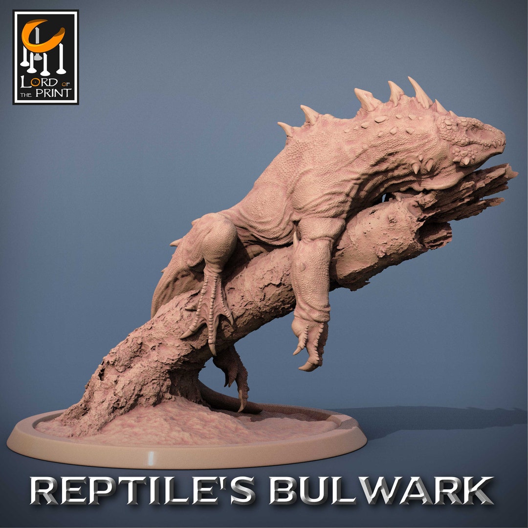 Giant Lizard V3 Dnd Miniatures Compatible With 28mm 32mm Fantasy Minis ...
