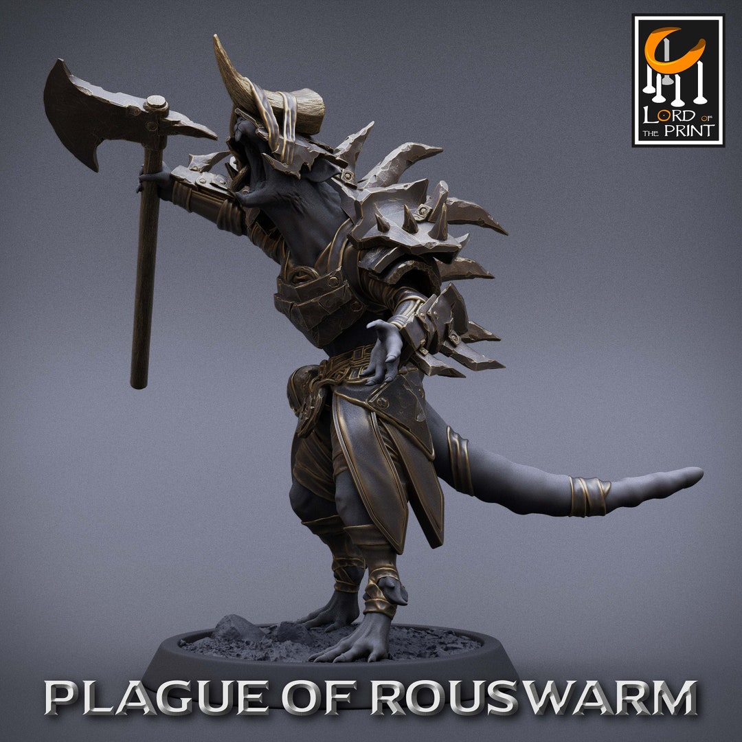 Ratfolk Paladin V21 Premium Dnd Miniature Mini Rat Folk Mousefolk Mouse ...