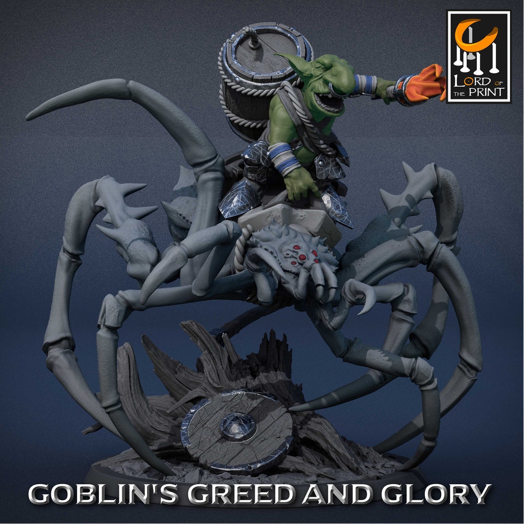 Goblin Rider V14 Premium Dnd Miniature Mini Sanded & Primed 28mm 32mm ...
